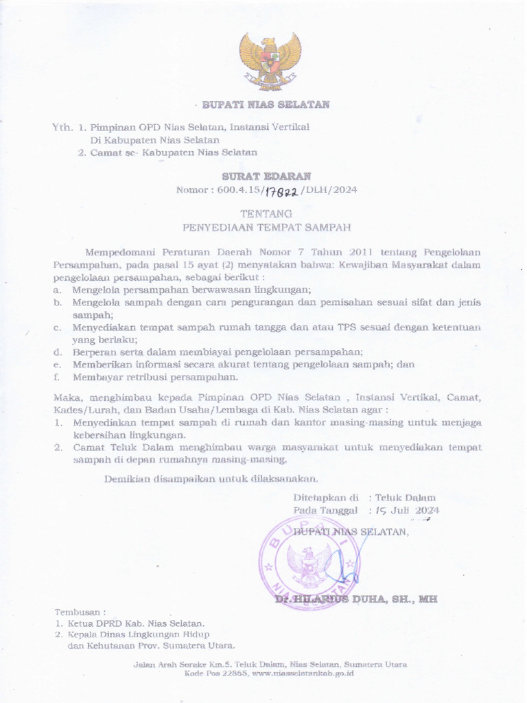 Surat Edaran 2024 | PDF