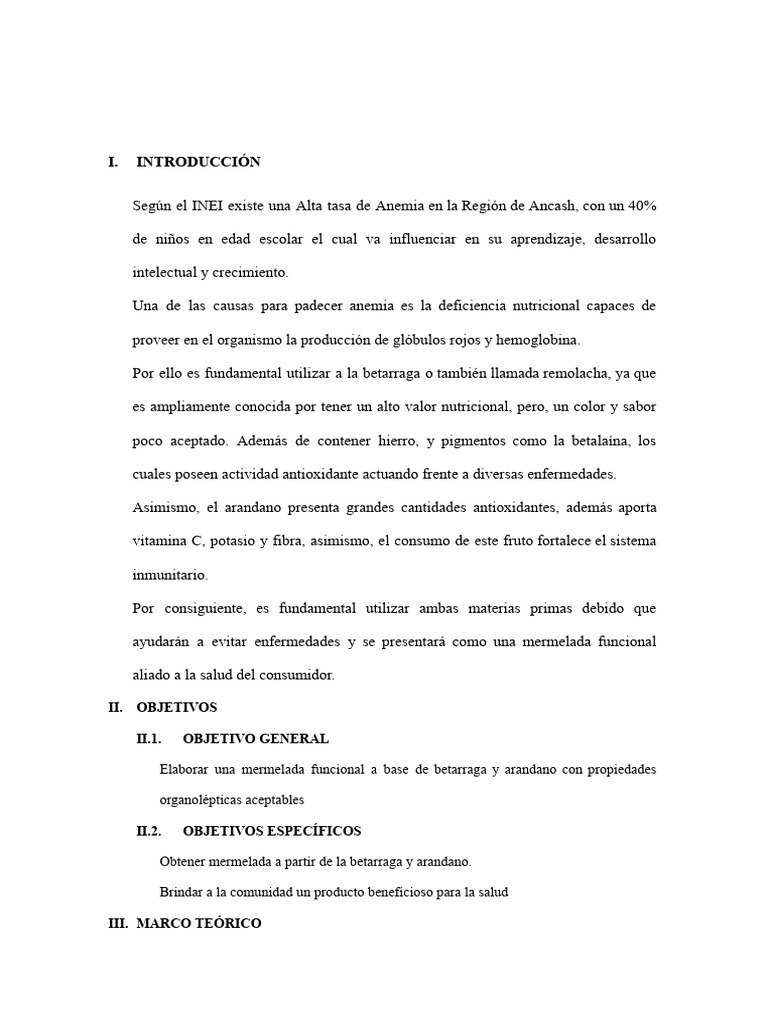 Proyecto Mermelada | PDF