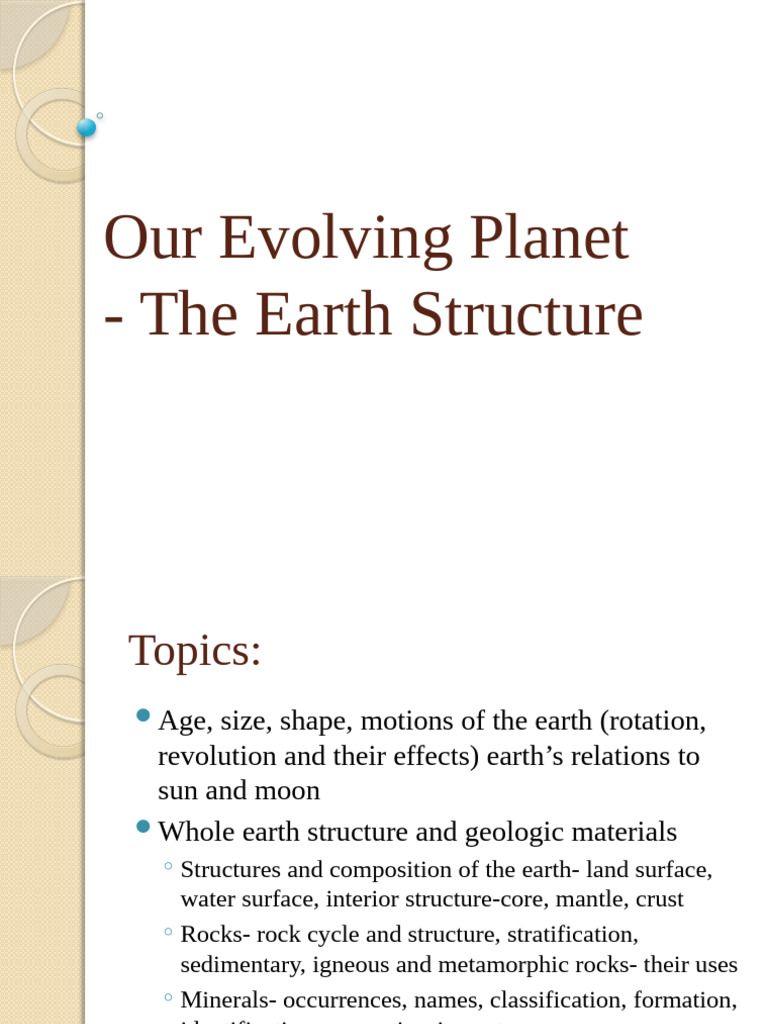 Earth-Our Evolving Planet | PDF