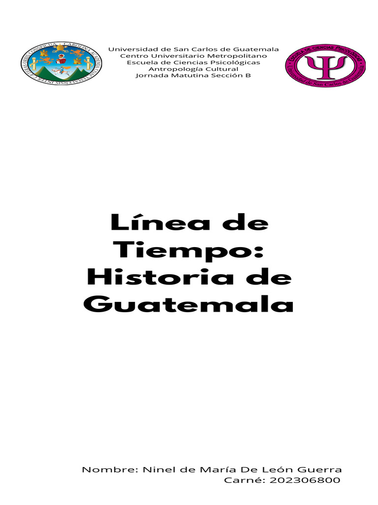 Linea Del tiempoHISTORIA DE GUATEMALA | PDF | Guatemala | Mesoamérica