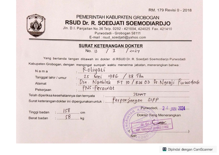 SURAT SEHAT Roli | PDF