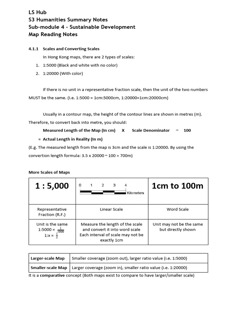Map Reading Notes 5 | PDF | Contour Line | Teaching Methods & Materials