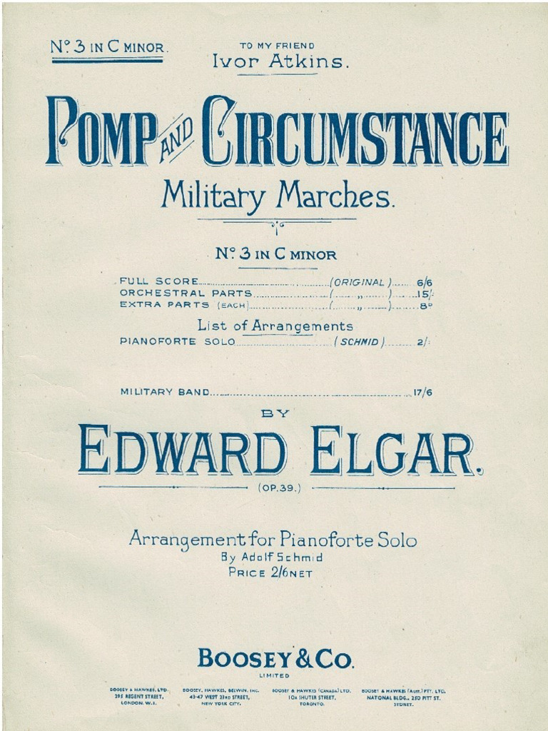 Elgar - Pomp & Circumstance Op39, 03 (Piano) | PDF