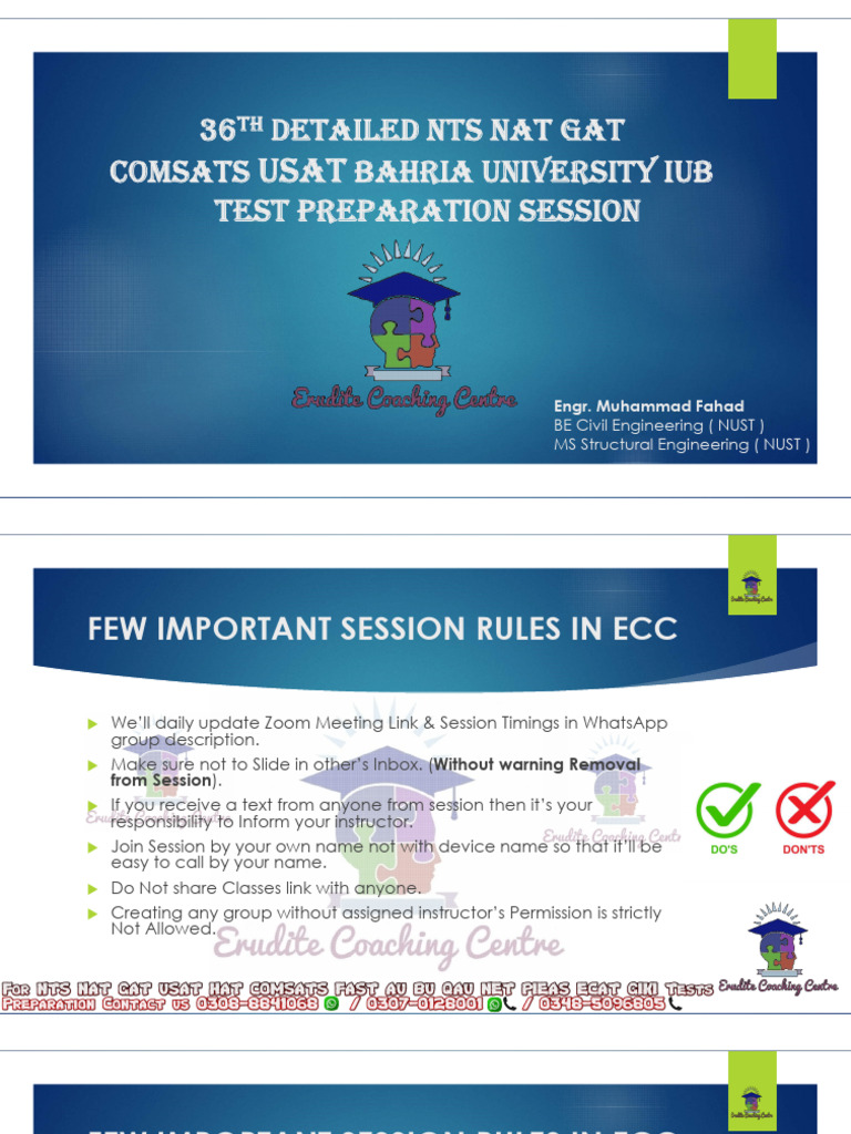 ECC Rules & Schedule 36th Batch | PDF