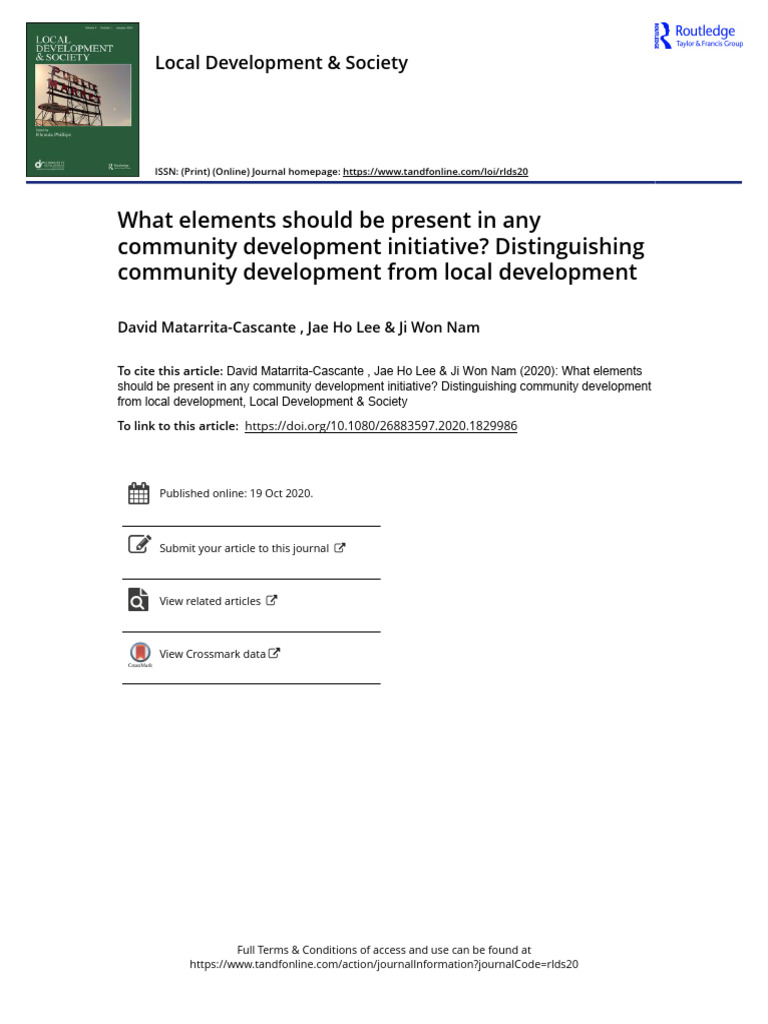 What Elements Should Be Present in Any Community Development Initiative ...