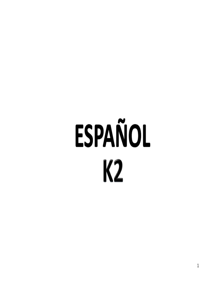 PORTADA DE ESPAÑOL K2 | PDF
