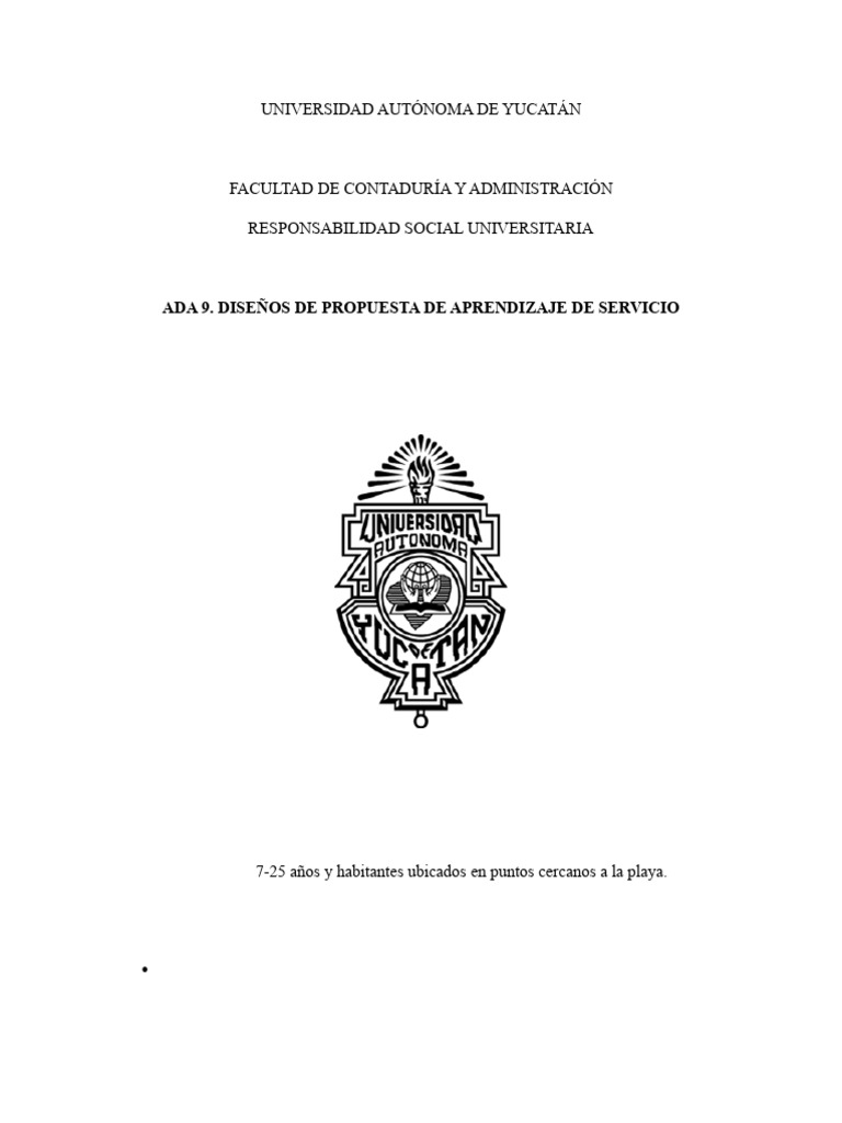 ADA 9 Diseño aprendizaje de servicio | PDF