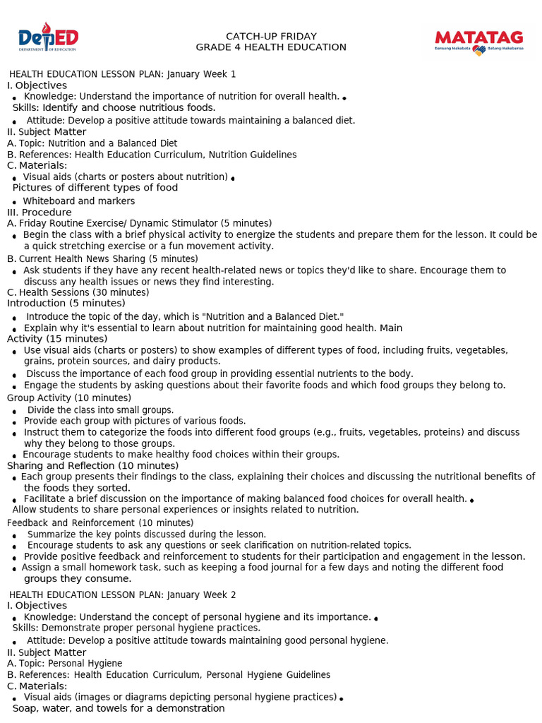 Grade 4 Health | PDF