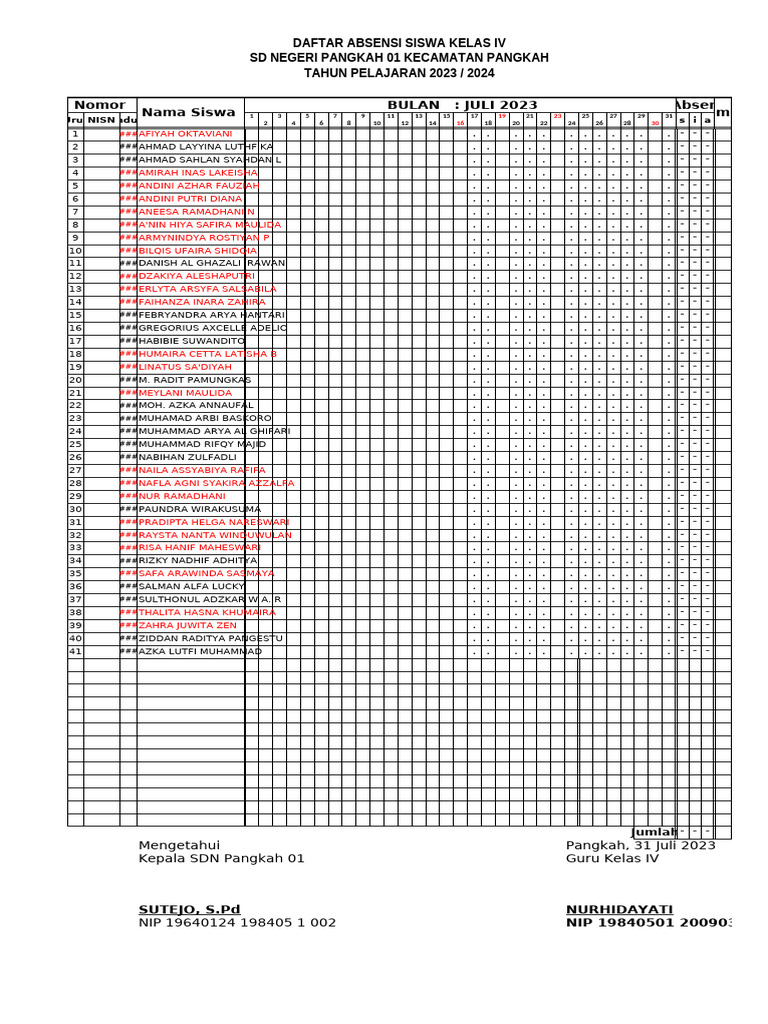 Absen 4 2015-2016 | PDF