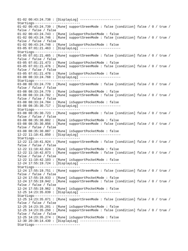 Display Setting Logs | PDF