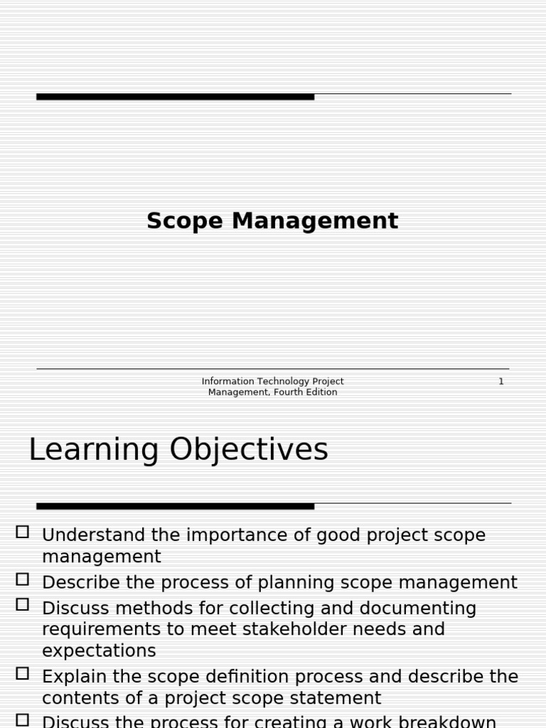 Scope Management | PDF