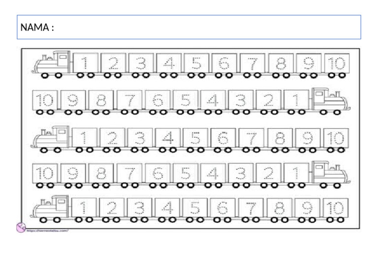 Print Kereta Angka | PDF