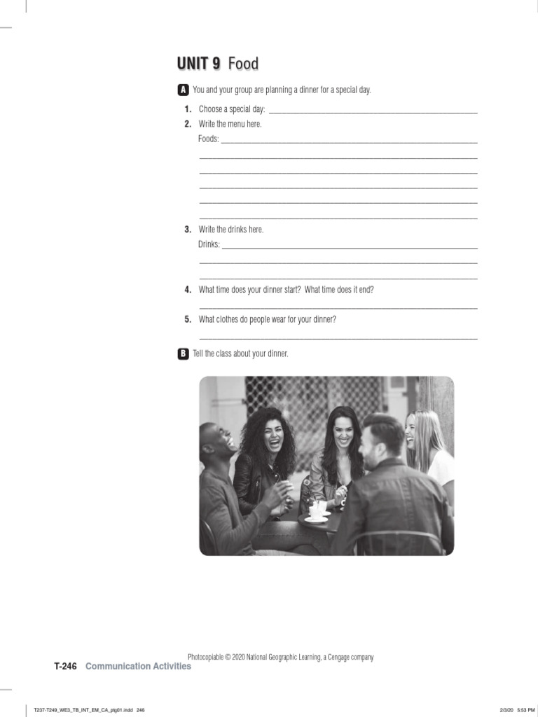 World English 3e Level Intro Communication Activities Unit 9 | PDF ...