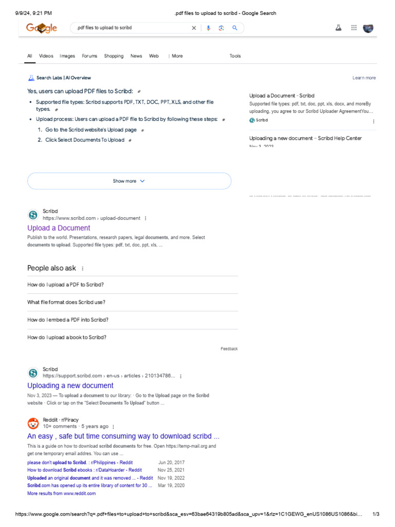 PDF Files To Upload To Scribd - Google Search | PDF