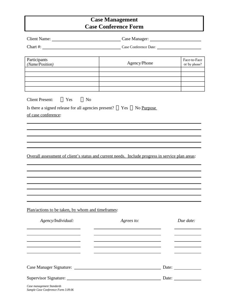Case - Conference FORM | PDF