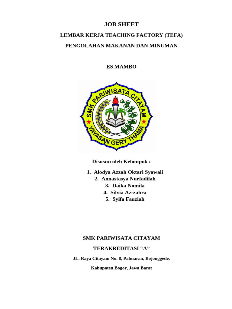 Job Sheet | PDF