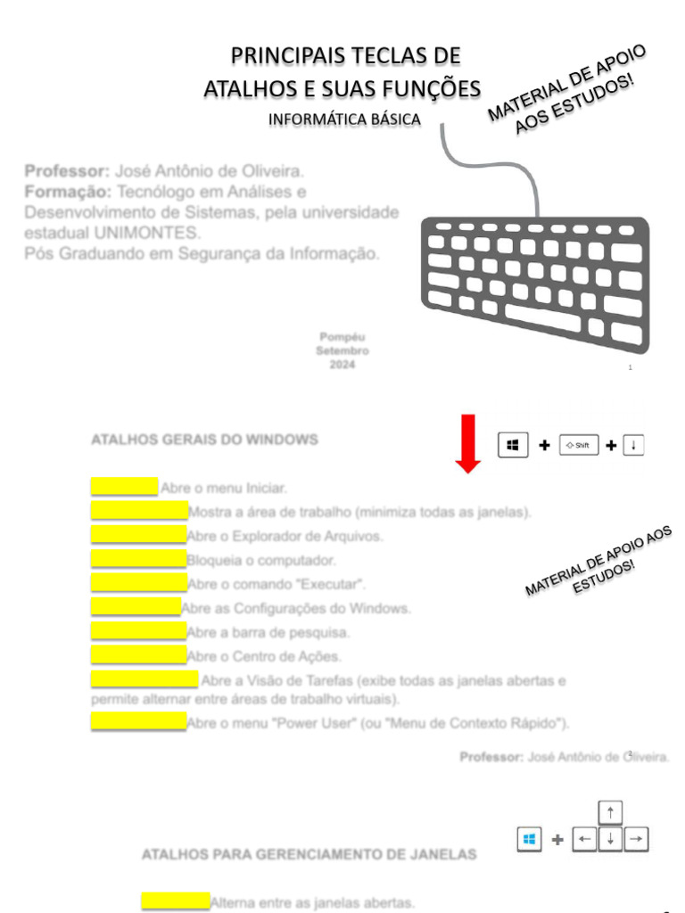 Atalhos de Teclado e Suas Funções | PDF | Botão Ctrl | Programas