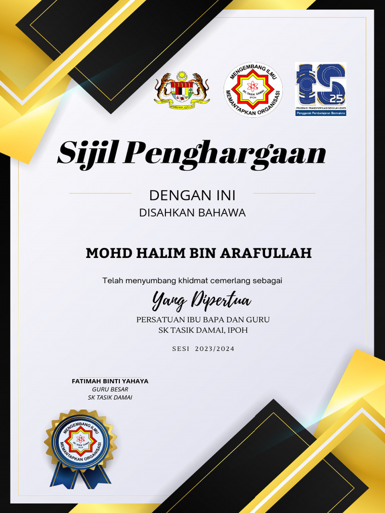 Sijil Ajk Pibg Biru | PDF