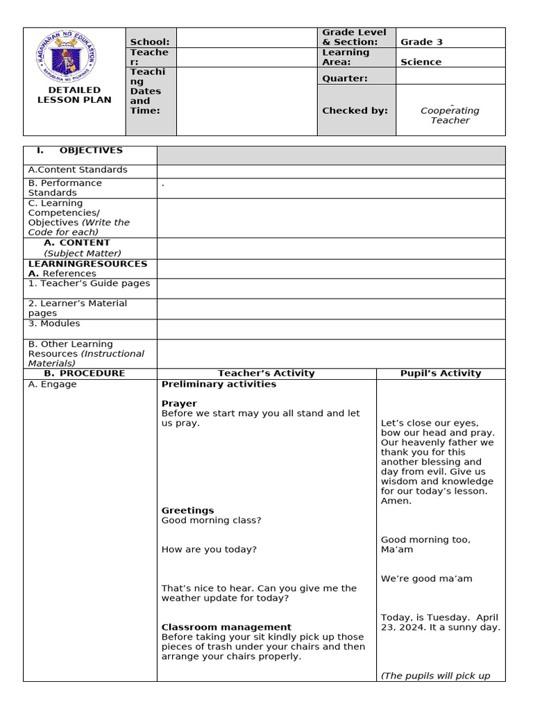 7es DLP SCIENCE 1 | PDF