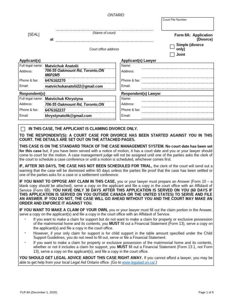 Form 8a en Dec20 | PDF