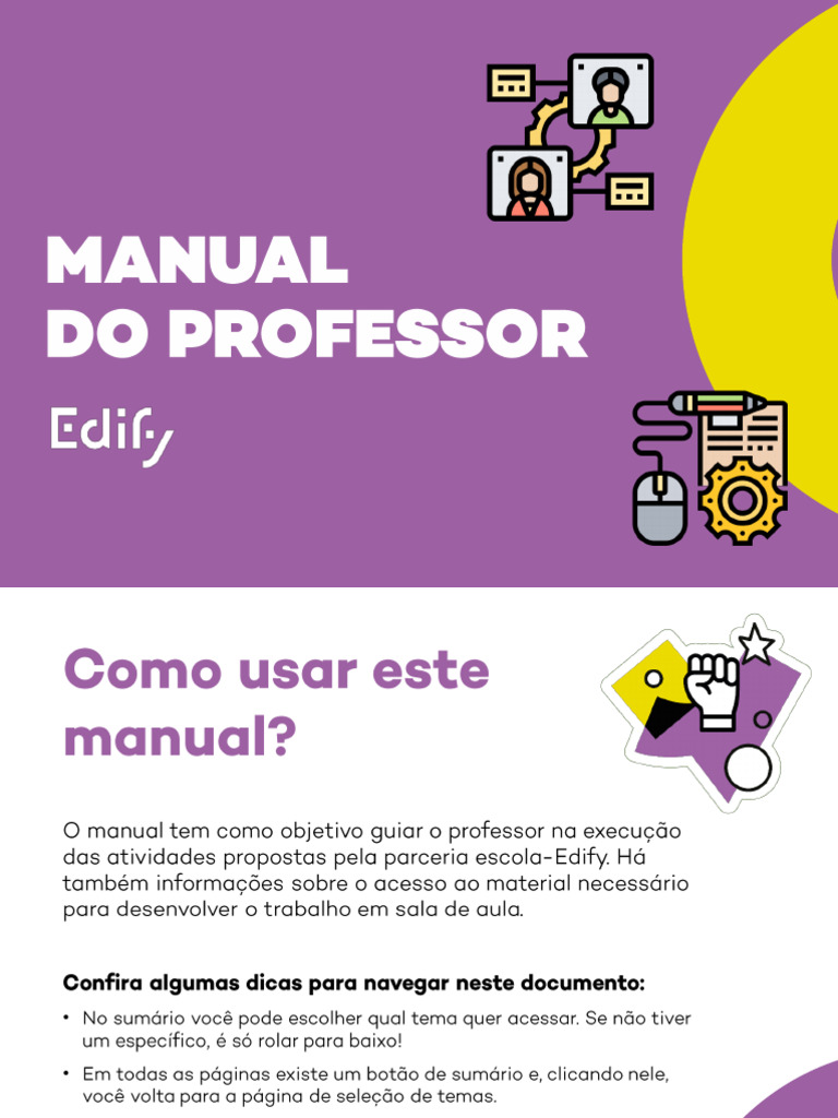 Manual Do Professor Edify | PDF
