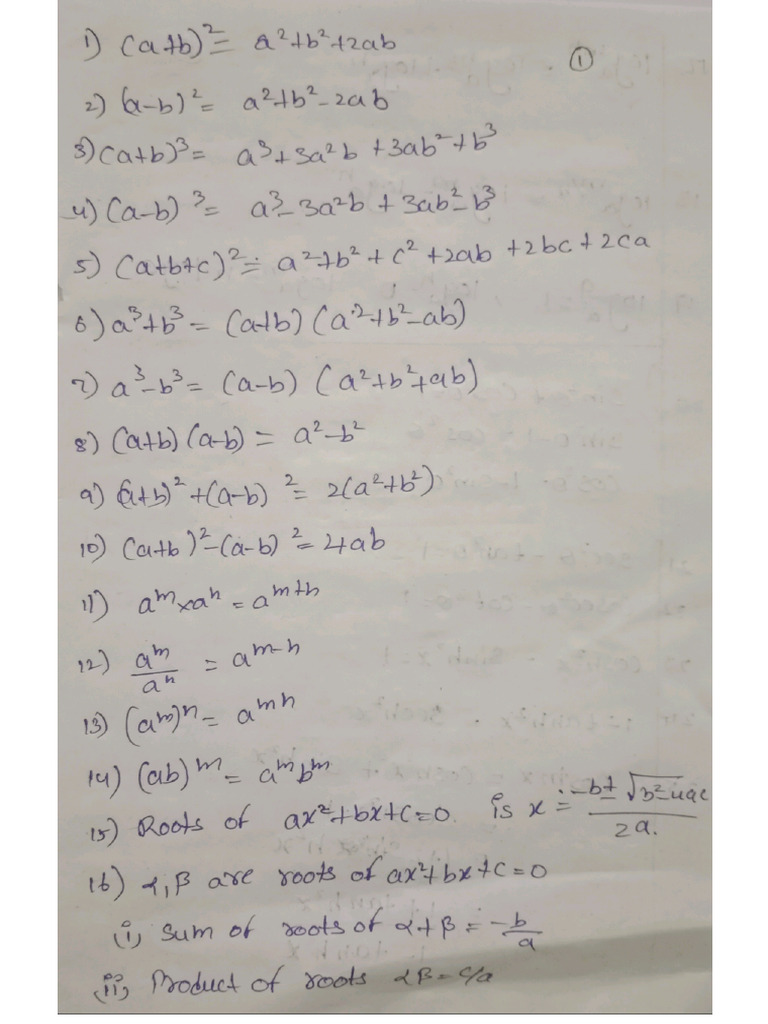 Maths All Formulas | PDF