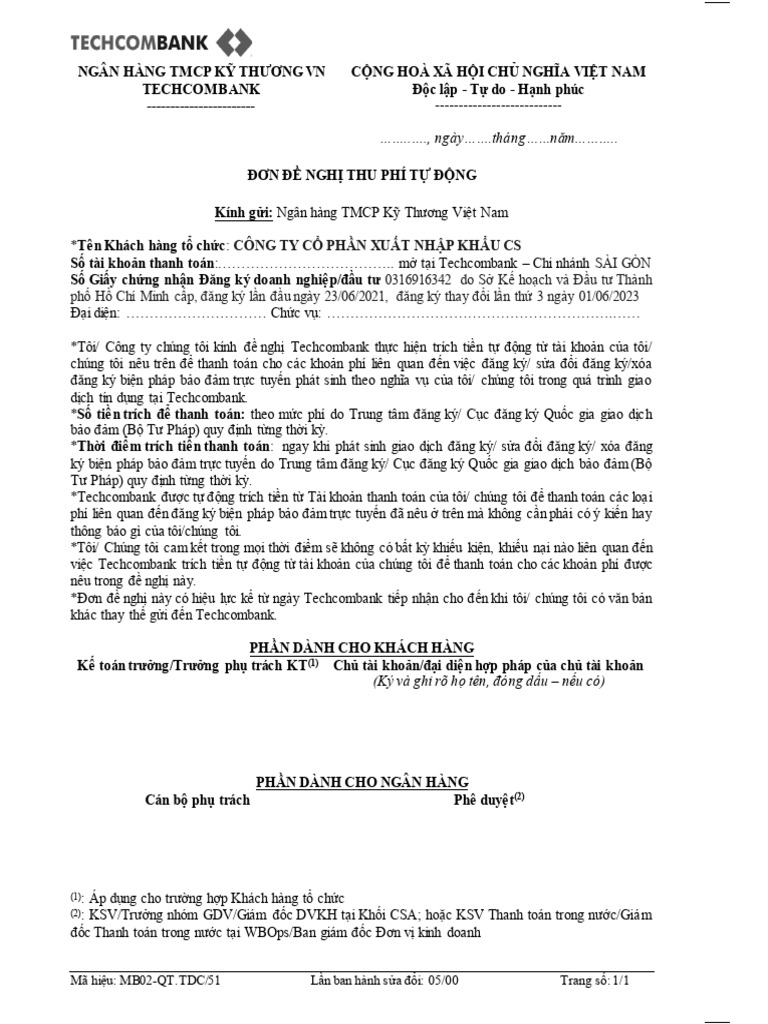 Đề Nghị Trích Phí Gdbd | PDF