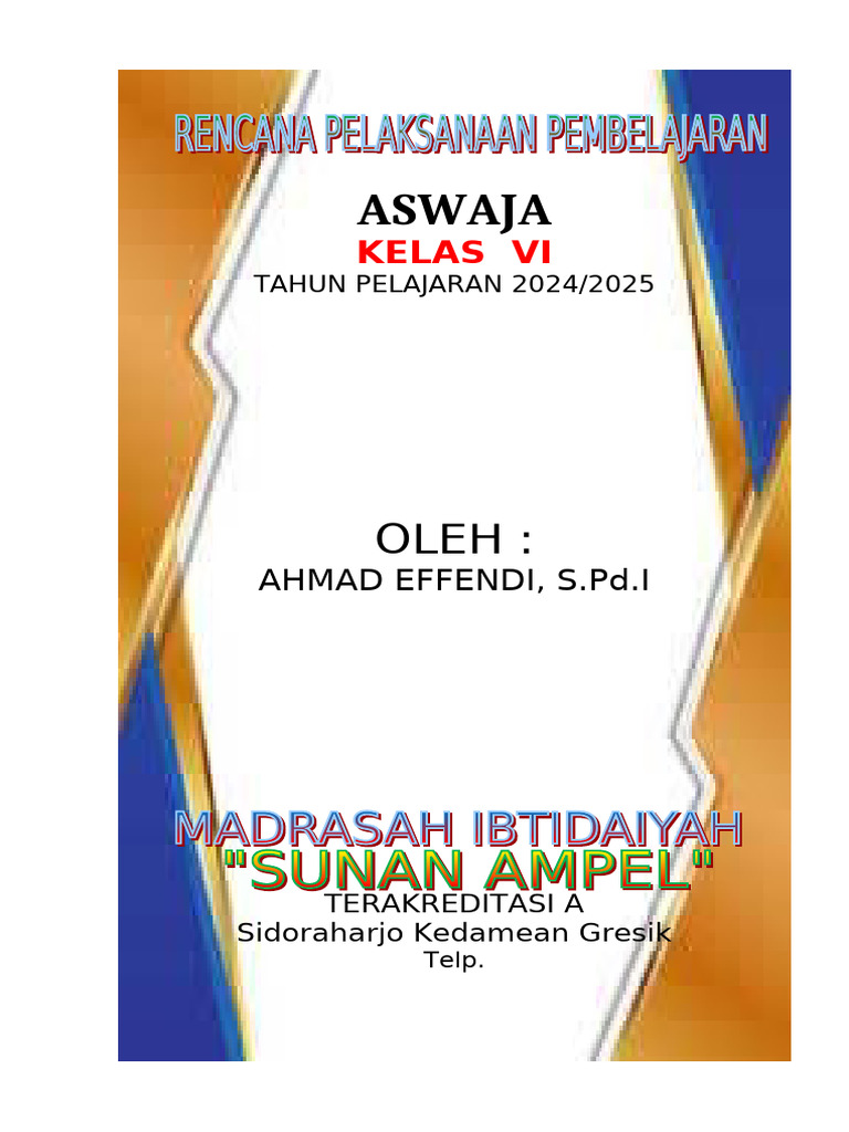 RPP Aswaja Kelas 6 | PDF