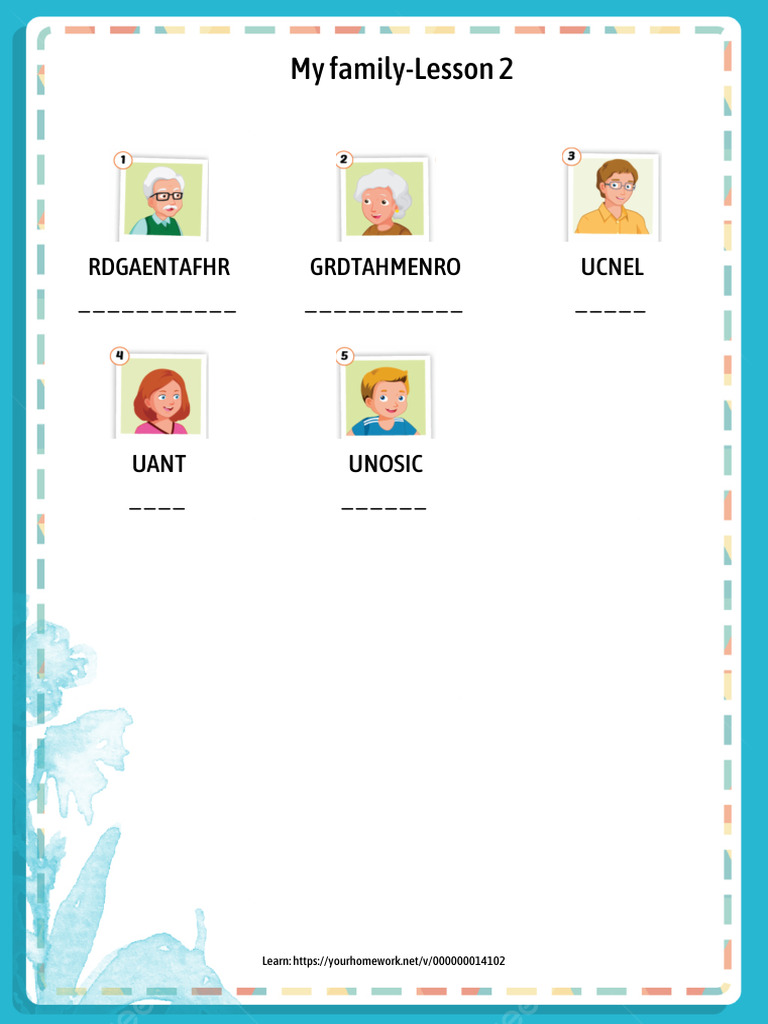 PDF 7 - My Family-Lesson 2 E3 | PDF