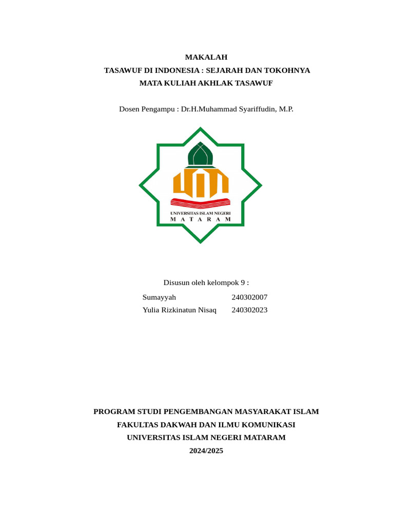 Akhlak Tasawuf | PDF | Sufism | Religious Faiths