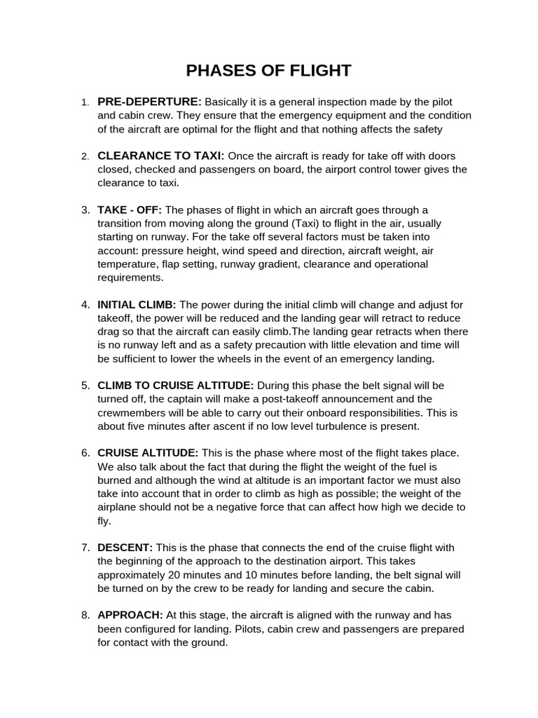 Phases of Flight | PDF