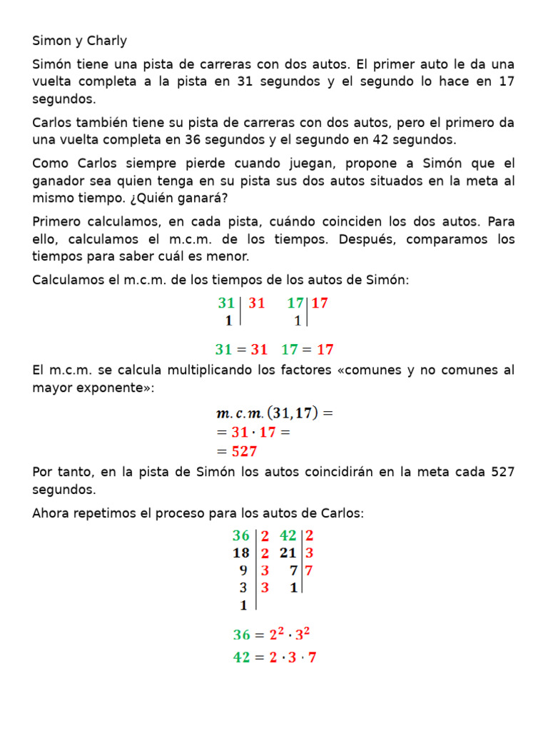 Problema de Simon Charly | PDF