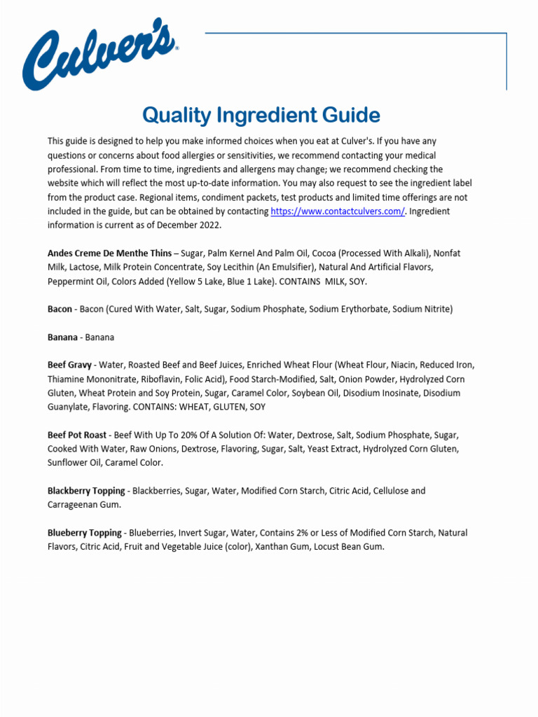 Quality Ingredient Guide | PDF | Flour | Soybean