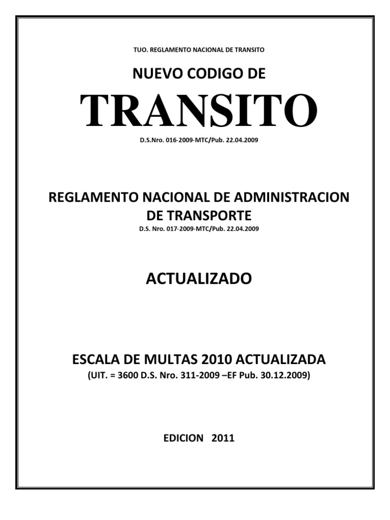 Codigo de Transito | PDF | Semáforo | Peatonal