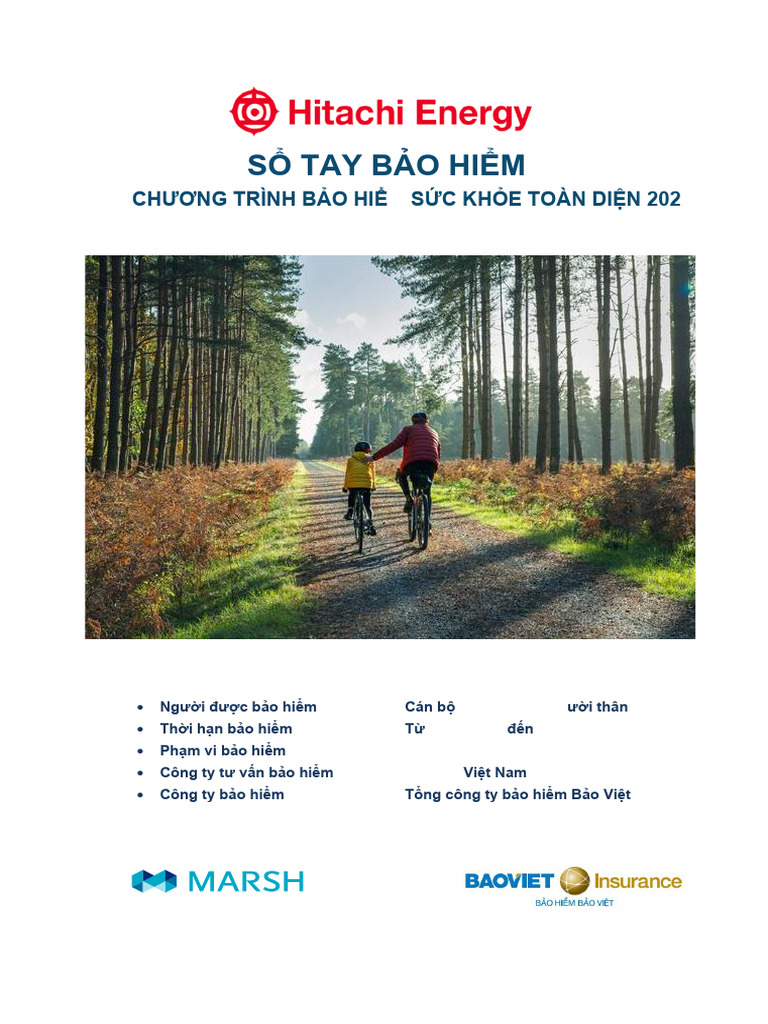 B2 Hitachi Energy - Sổ tay bảo hiểm 2024 | PDF