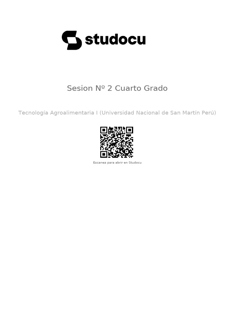 Sesion No 2 Cuarto Grado | PDF