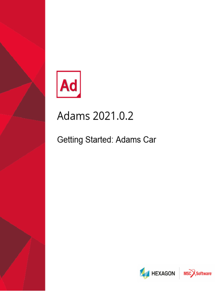 Adams 2021.0.2 Getting Started Using Adams Car | PDF