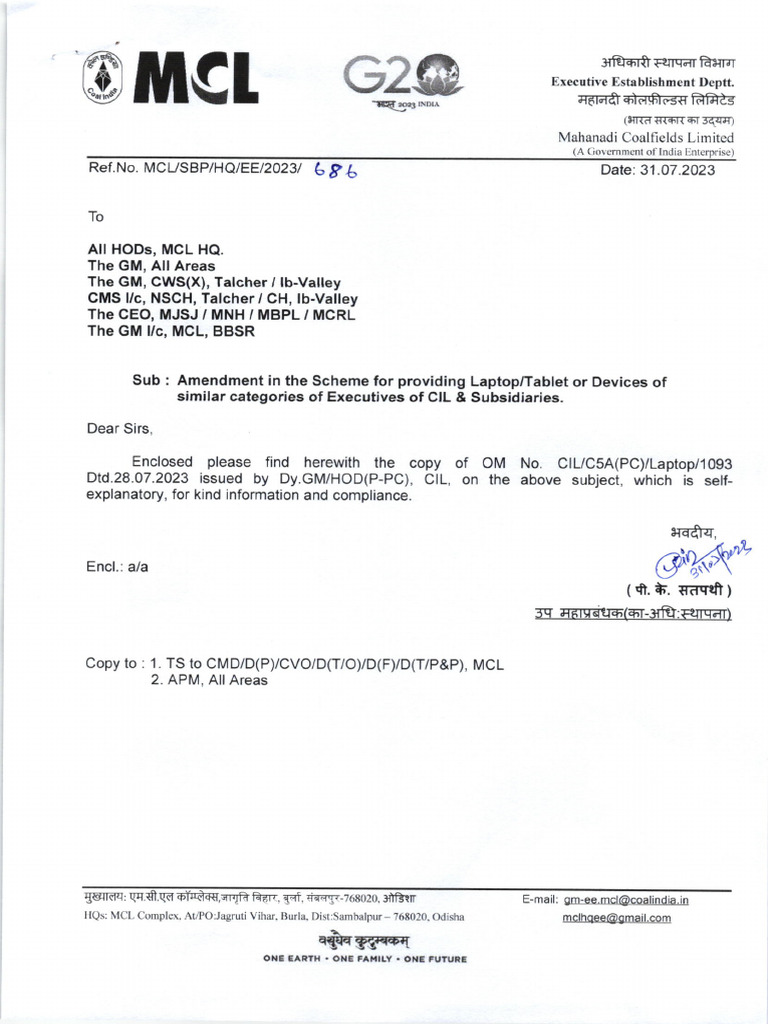 CIL Laptop Scheme 2023 | PDF