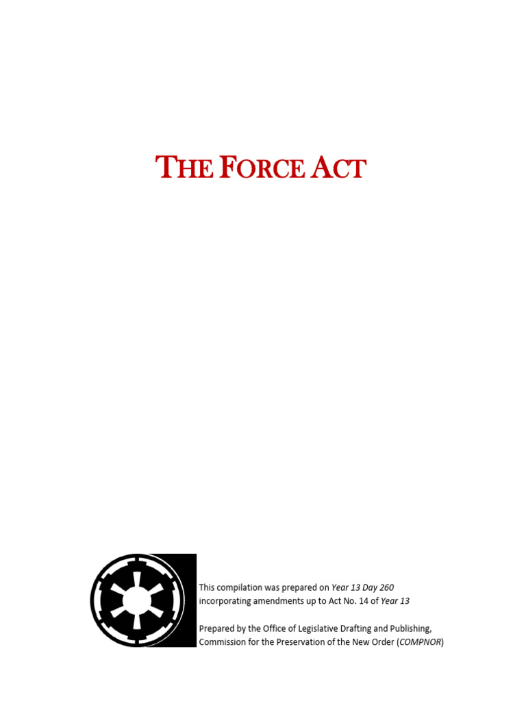 TFA-2 The Force Act | PDF