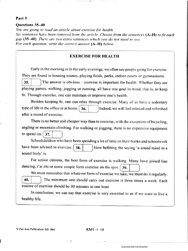 PT3 Eng - Paper-1 - Part-5 | PDF