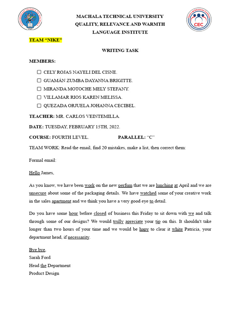 WRITING TASK 5 | PDF