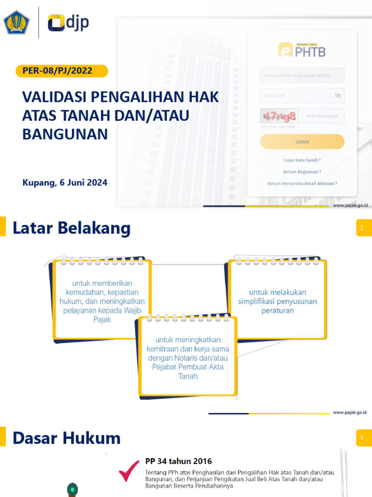 Validasi Dan e-PHTB PER 08 PJ 2022 | PDF
