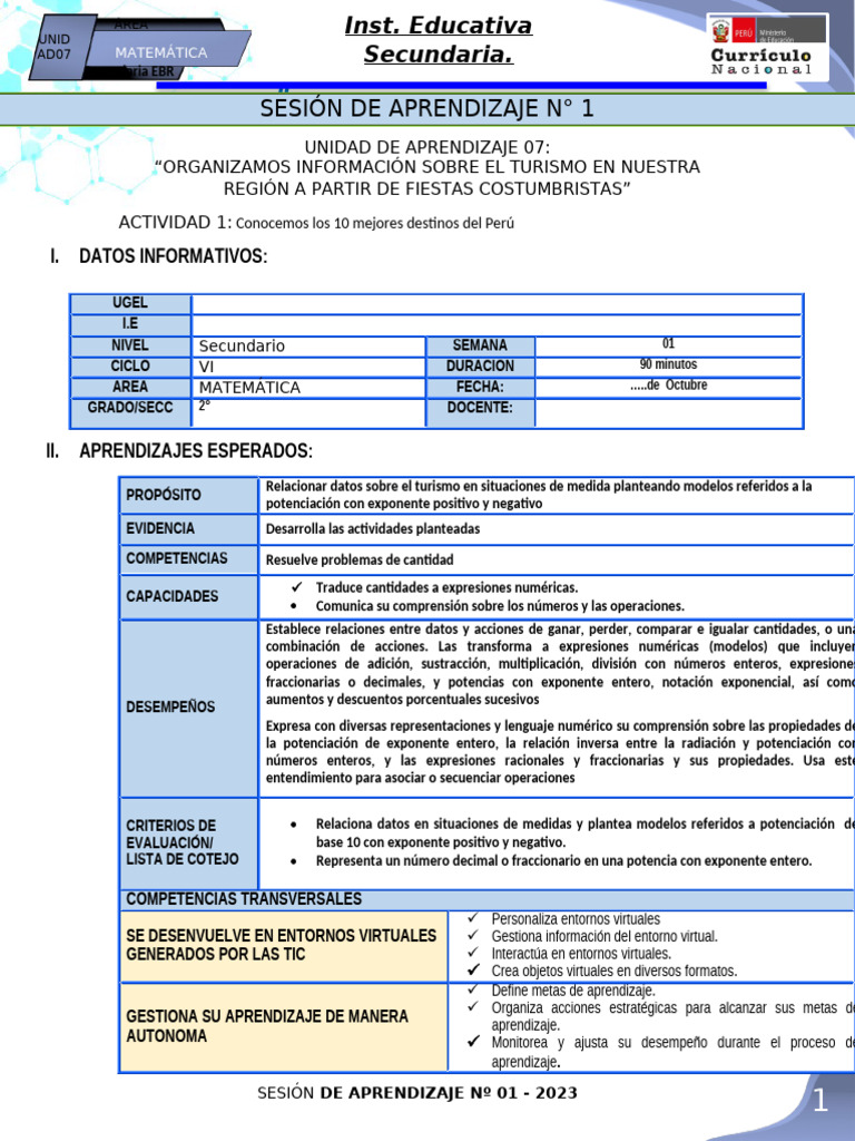 SES 1 MAT 2° UNID 07 | PDF