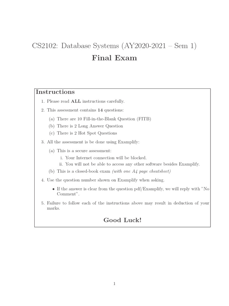 2020-2021 Sem 1 | PDF