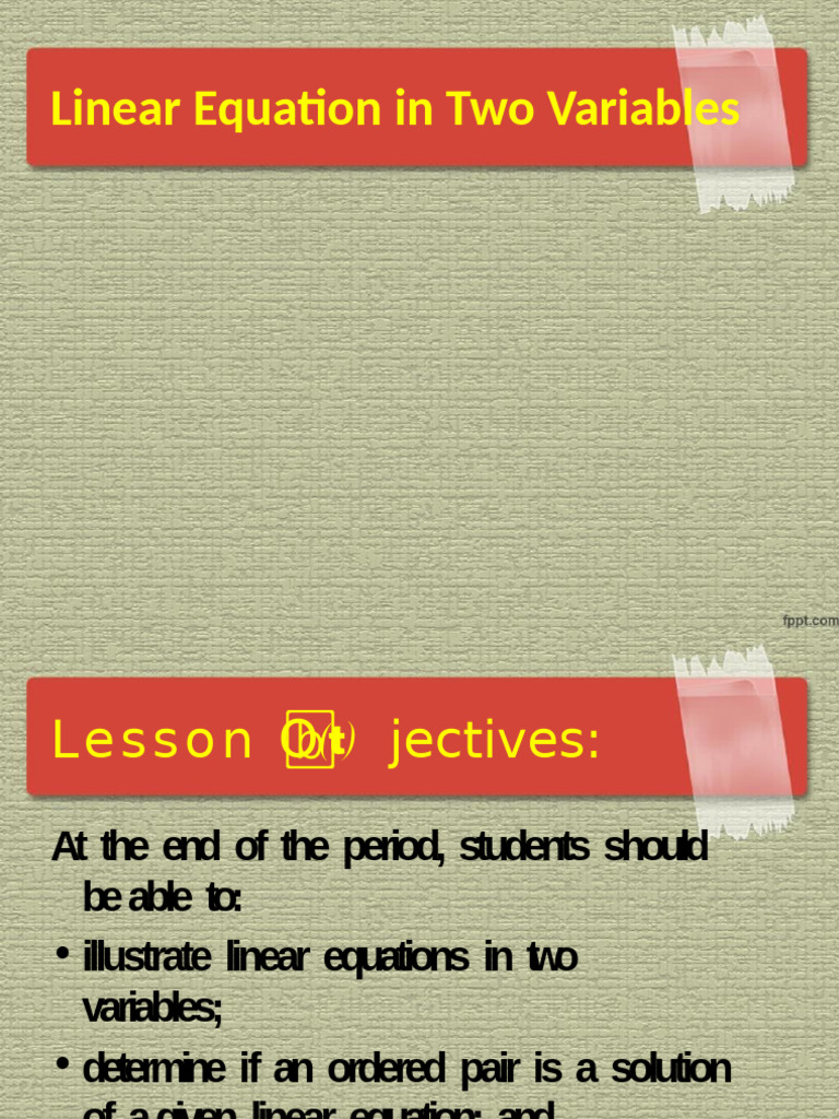 Linear Equation In Two Variables Pdf