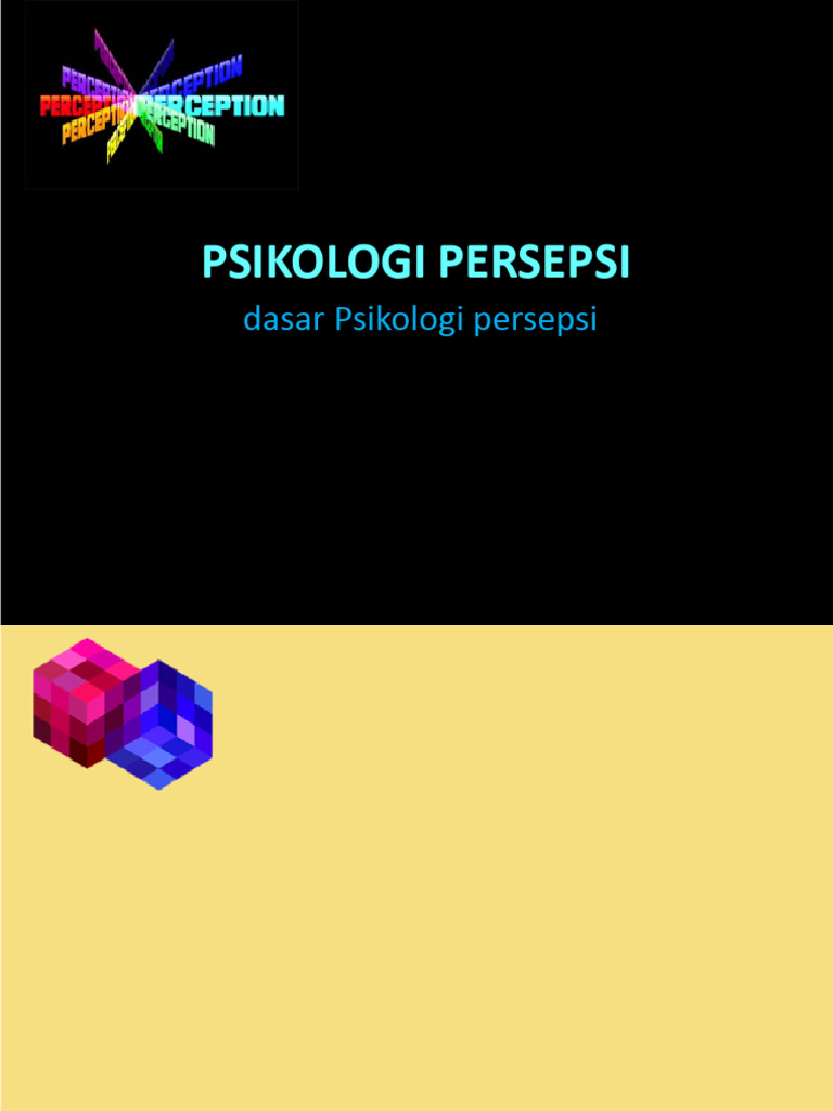 Week 2 Dasar Psikologi Persepsi | PDF
