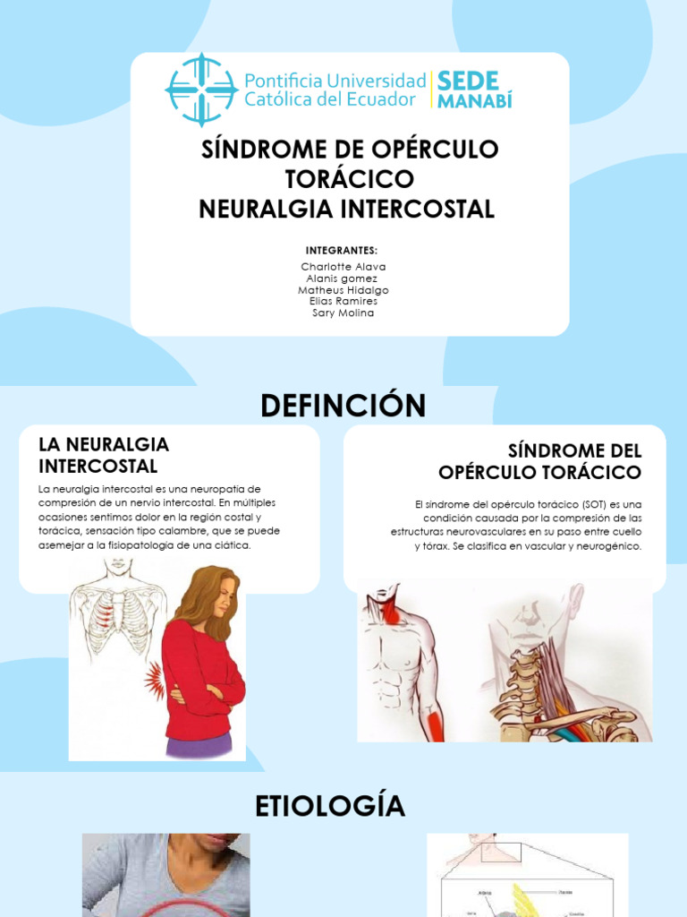 SíNDROME DE OPéRCULO TORáCICO NEURALGIA INTERCOSTAL | PDF