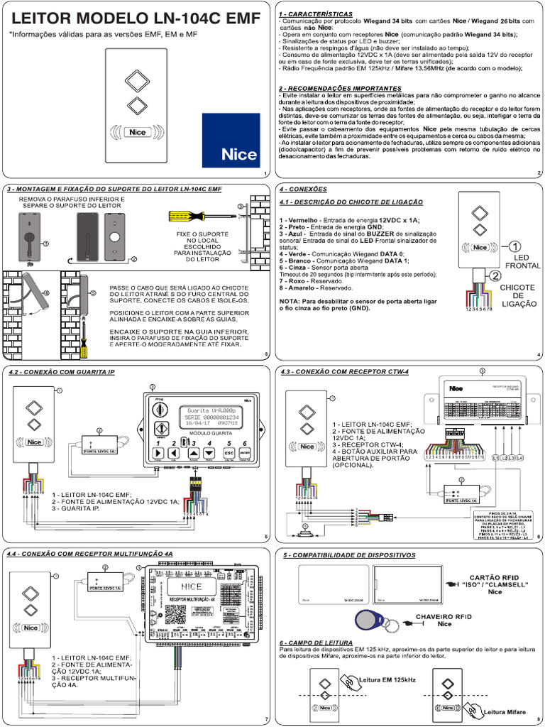 GUIA RAPIDO LN 104C EMF Rev 03 | PDF