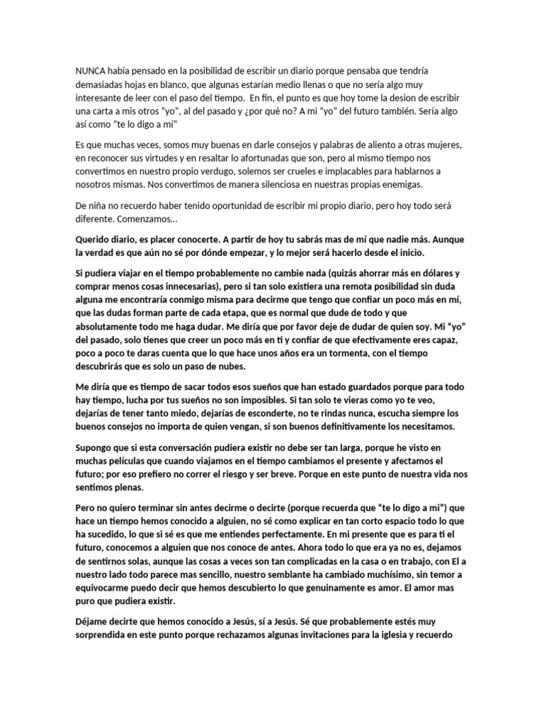 Te Lo Digo A Mi | PDF