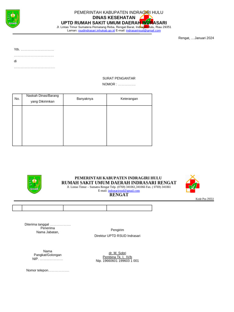 Surat Pengantar Pengiriman Dokumen | PDF